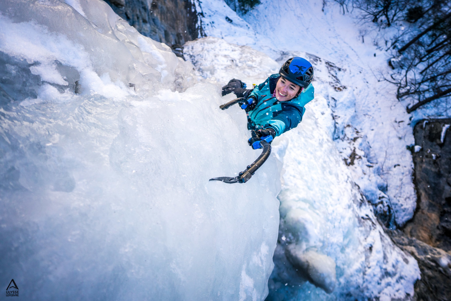 Le guide et la compétitrice : cascade de glace partagée avec Marion ...
