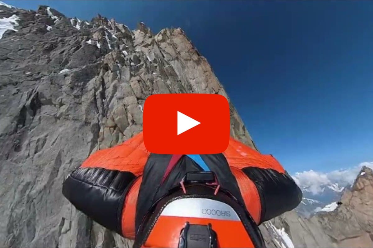 Ouverture en wingsuit par le GMHM à l’aiguille de Leschaux – Alpine Mag